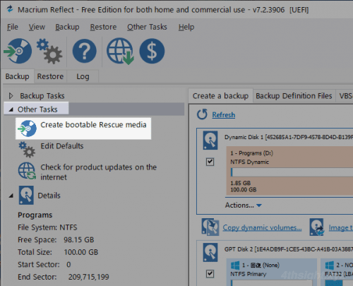 Macrium Reflect 7 Free Editionの使い方を解説 - 4thsight.xyz